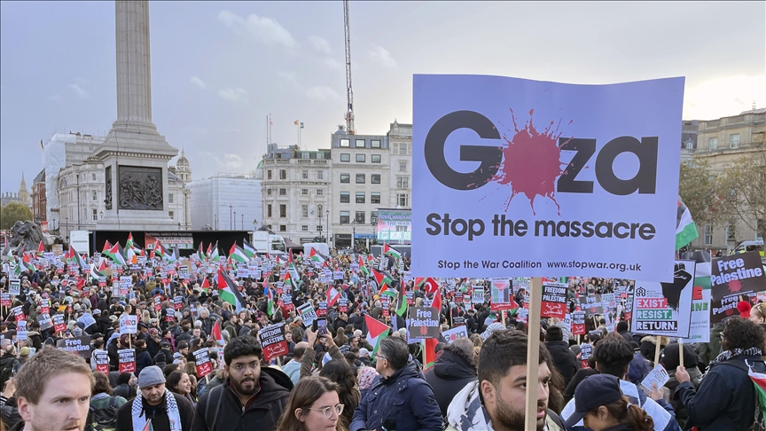 Cease-fire now: Tens of thousands in London hold rally in solidarity ...