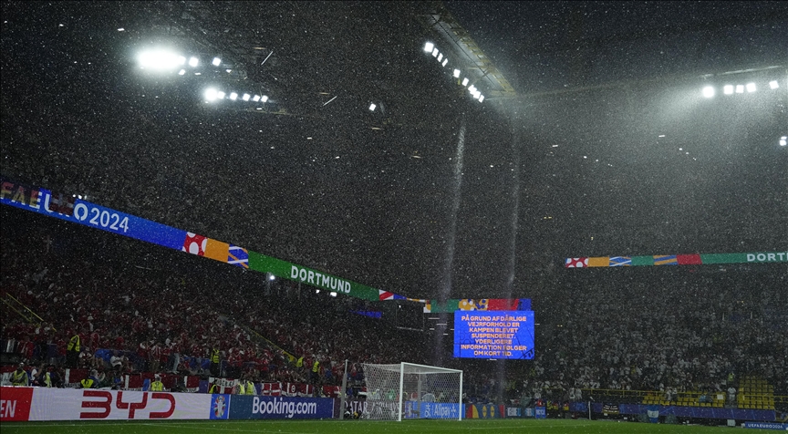 EURO 2024 Round of 16 match between Germany, Denmark resumes after ...