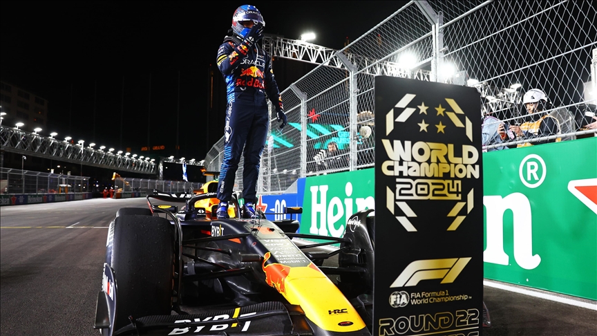 Red Bull's Dutch driver Max Verstappen wins 2024 Formula 1 world title ...