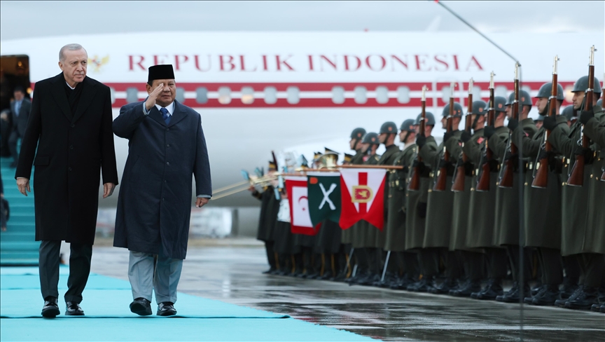 Turkish President Erdogan welcomes Indonesian counterpart Subianto to ...