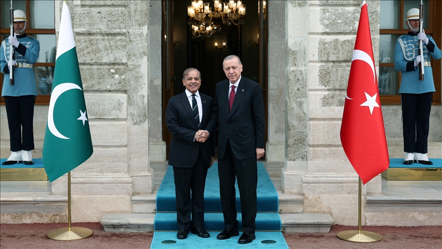 Turkish President Erdogan receives Pakistani Prime Minister Sharif in ...