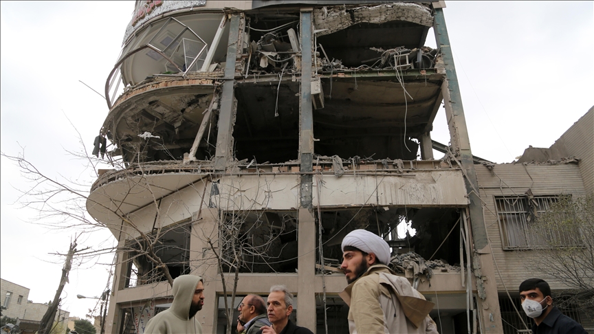 Anadolu captures damage to Al Araby TV office badly damaged by US ...
