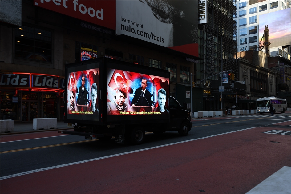 LED screen van moved on the roads, following FETO ad removed in New ...