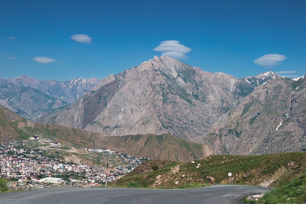 Lenticular clouds form over Mount Sumbul in eastern Turkiye