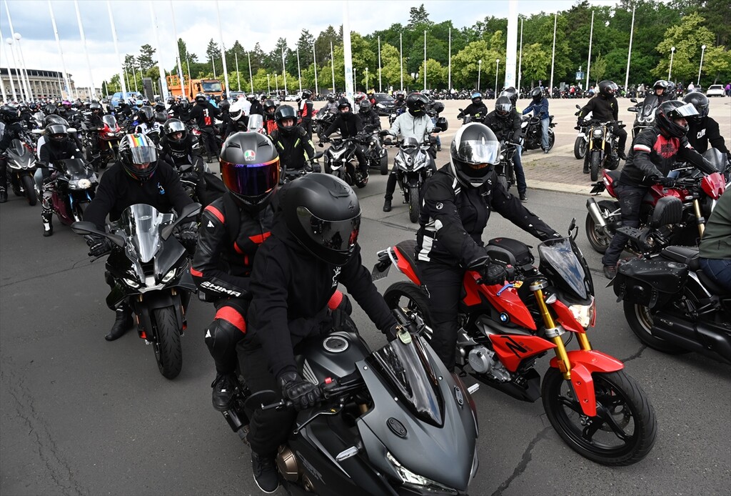Bikers rally for road safety in Berlin