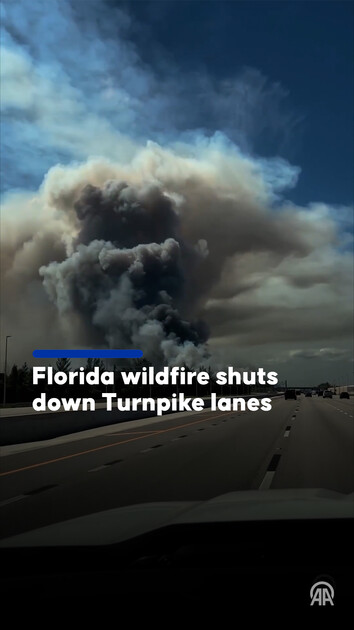 Florida wildfire shuts down Turnpike lanes